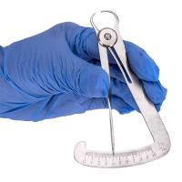 China 0-10mm Crown Spring Caliper Stainless Steel Dental Brackets Gauge Steel Ruler for sale