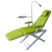 China Mobile Dental Clinic Foldable Portable Dental Chair Unit With Hanging Turbine Unit for sale