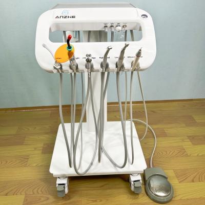 China Light Weight Dental Mobile Unit With 4 Universal Wheel Simple Design Dental Treatment Carts for sale