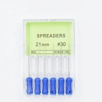 China Endodontic Dental Tapered Finger Spreaders 21/25mm Stainless Steel Hand Use Endo Root Canal File Dental Spreaders for sale