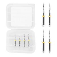 China Dental Stainless Steel Metal Drills Dental Bur Reamers For Fiber Post Dental Clinic Lab Material Dental Root Canal Drills for sale