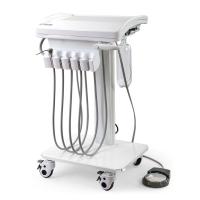 China Removable Cart Animal Teeth Cleaning Mobile Unit With Suction Portable Veterinary Dental Unit for sale