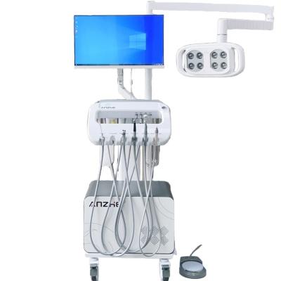China Professional Mobile Dental Unit Cart For Veterinary Dental Turbine Unit With Air Compressor Pets Treatment Mobile Cart for sale