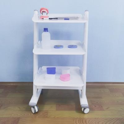 China 3 Layer Economical And Convenient Salon Trolley For Beauty Salons Stainless Steel Mobile Tool Cart for sale
