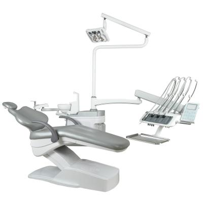 China Top Mounted Dental Chair Unit with Teeth Whitening Function Operation Light Luxury PU Leather Dental Treatment Unit for sale