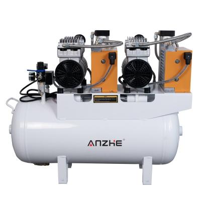 China Dental Air Compressor with Dryer Silent Oil Free Air Compressor 65L 1700W for 4 Dental Units Chair for sale