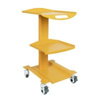 China Beauty Salon Three Layer Cart Dental Clinic Hospital Mobile Trolley Custom Design Accept Yellow Color Dental Mobile Cart for sale