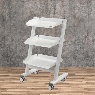 China Simple Durable Dental Mobile Cart Stainless Steel Dental Trolley Beauty Salon Use 3 Layers Dental Cart for sale