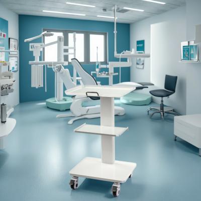 China Stainless Steel Dentist Cart Multi-Function Mobile Lab Cart with Built-in Socket 3 Layers Mobile Trolley for sale