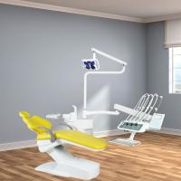 China Foshan Factory Dental Chair Unit 16 Sets One Container with Free Curing Light and Dental Scaler Top Mounted Dental Unit for sale