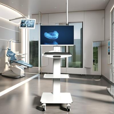 China Dental Unit Hand Cart Intraoral Camera Cart with Manual Power Source Oral Scanner Dental Mobile Cart for sale
