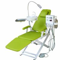 China Light Weight Dental Portable Chair Unit Mobile Folding Chair with Led Light Work with Portable Turbine Unit for sale