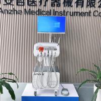 China 220V Mobile Dental Delivery Unit With Computer And Oral Camera Set Europe Standard Portable Dental Cart for sale