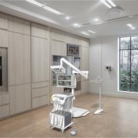 China High End Dental Delivery Unit with butterfly Shape LED Operation Light Dental Clinic Mobile Dental Cart Portable Dental Unit for sale