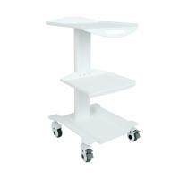 China Hospital Medical Trolley Stand 3 Shelves Dental Tool Cart Colorful Design Beauty Salon Use Mobile Cart for sale