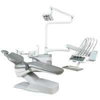 China Anzhe Factory New Design Dental Chair Unit With Teeth Whitening Function Operation Light Underhung Yellow PU Dental Unit for sale