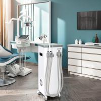 China Mobile Dental Suction Unit With Dirty Water Tank Automatic Drainage Dental Saliva Ejector Suction 800L Per Min Suction Machine for sale