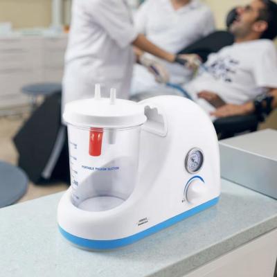 China Mini Szie Medical Sputum Aspirator Portable Phlegm Suction Unit Electric Table Design Suction Machine for sale