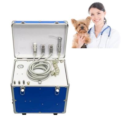 China Mobile Vet Clinic Portable Dental Unit with 550W air Compressor Luggage Style Pet Dental Treatment Equipment Dental Therapy Unit for sale