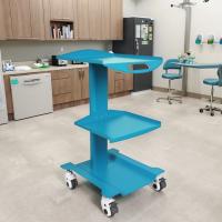 China Dental Clinic Tool Cart Heavy Design Metal Mobile Instrument Trolley Hot Sell Grey Color Medical Mobile Delivery Cart for sale