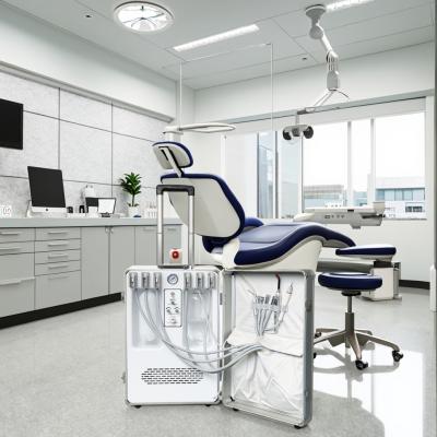 China Suitcase Design Portable Dental Unit Hand Held Mobile Dental Treatment Unit with Build in Compressor Curing Light and Scaler for sale