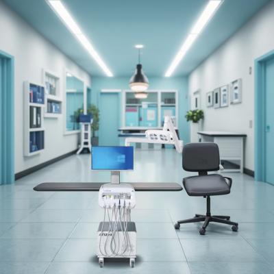 China Anzhe Factory Dental Treatment Cart 550W Mobile Dental Cart with LED Operation Light 220V Portable Dental Trolley for sale