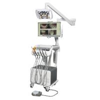 China Luxury Dental Device Trolley Cart Mobile Dental Treatment Cart Portable Dental Unit with LED Light Dental Operation Trolley for sale