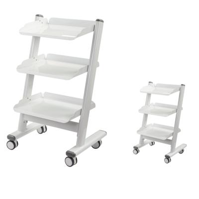China Hospital Dental Metal Tool Cart 3 Layer Dental Mobile Cart Tools Beauty Salon Storage Trolley for sale