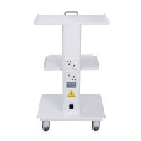 China Stainless steel dental clinic trolley cart mobile carts unit built-in socket dental instrument trolley for sale