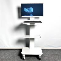 China Hospital Furniture 3 Layer Oral Scanner Dental Mobile Cart Mobile Dental Trolley With Power Outlet Mobile Lab Cart for sale