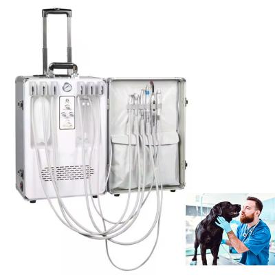 China High-Quality Animal Tooth Treatment Mobile Dental Unit | Luggage-Style Vet Portable Unit with Full Instrument Set Air Compressor for sale