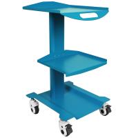 China Durable Cold Rolled Steel Factory Direct Dental Mobile Instrument Cart 3-Layer Dental Rolling Trolley with Wheels Durable Steel for sale