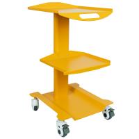China Durable Cold Rolled Steel Factory Direct Dental Mobile Instrument Cart 3-Layer Dental Rolling Trolley with Wheels Durable Steel for sale