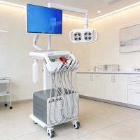 China All-in-One Pet Dental Treatment Machine Mobile Veterinary Dental Unit with LED Lamp PC Mobile Vet Dental Cart for Dog Oral Care for sale