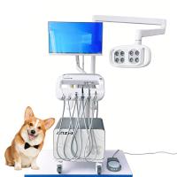 China All-in-One Pet Dental Treatment Machine Mobile Veterinary Dental Unit with LED Lamp PC Mobile Vet Dental Cart for Dog Oral Care for sale