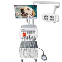 China All-in-One Pet Dental Treatment Machine Mobile Veterinary Dental Unit with LED Lamp PC Mobile Vet Dental Cart for Dog Oral Care for sale