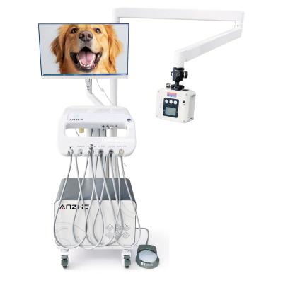 China Factory Direct Veterinary Pet Dental Mobile Trolley with X-Ray Unit Portable Vet Dental Treatment Cart OEM Dental Trolley for sale