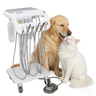 China Veterinary Dental Trolley Pet Dental Treatment Cart Portable Vet Dental Unit for Dog and Cat Teeth Cleaning Equipment for sale