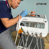 China Portable Dental Turbine Unit with Air Compressor Mobile Dental Trolley Full Set Dental Cart for Clinic Portable Dental Unit Equipment for sale