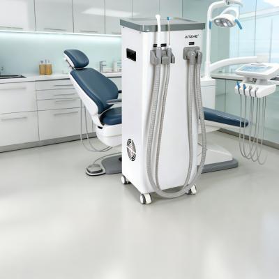 China Portable Mobile Dental Suction Unit 800L Min High Vacuum Dental Suction Pump Surgical Oral Aspirator with HEPA Filtration for sale