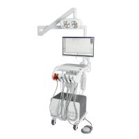 China Dental Trolley Cart with Compressor and Oral Camera Portable Mobile Dental Unit with Instrument Tray for sale