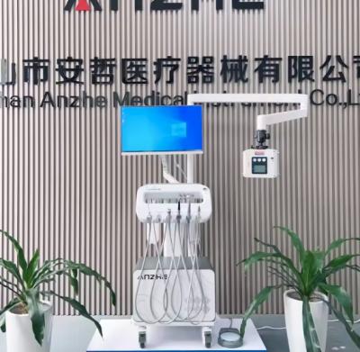 China Mobile Dental Unit with X Ray and PC Dental Therapy Cart Portable Dental Trolley with Compressor for Clinic for sale