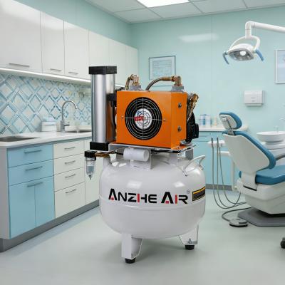 China CE Approved 32L Dental Air Compressor with Air Dryer Silent Oil Free Medical Air Compressor for Dental Clinic Equipment for sale