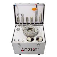 China Mini Luggage Portable Dental Unit with Air Compressor Mobile Dental Turbine Unit Full Set Portable Dental Clinic Equipment for sale