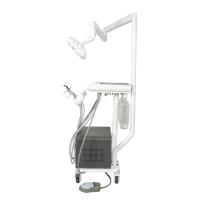 China Foshan Factory Mobile Dental Cart with LED Butterfly Light Portable Dental Workstation with Air Compressor for sale