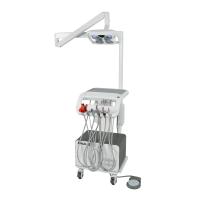 China Foshan Factory Mobile Dental Cart with LED Butterfly Light Portable Dental Workstation with Air Compressor for sale