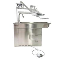 China Professional Veterinary Dental Treatment Unit with Silent 32L Air Compressor and 5-Holder Instrument Suite in 304 Stainless Steel for sale