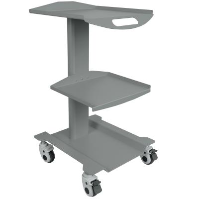 China Stainless Steel Dental Mobile Cart with 3 Layer Storage and Lockable Wheels for Hospital Use for sale