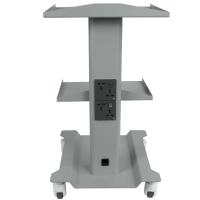 China Stainless Steel Dental Mobile Cart with 3 Layer Storage and Lockable Wheels for Hospital Use for sale