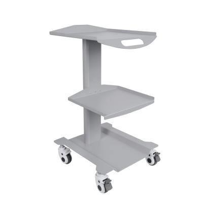 China 3 Tier Medical Trolley Cart with 4 Universal Wheels and Built-in Power Socket for Dental Clinics and Hospitals for sale